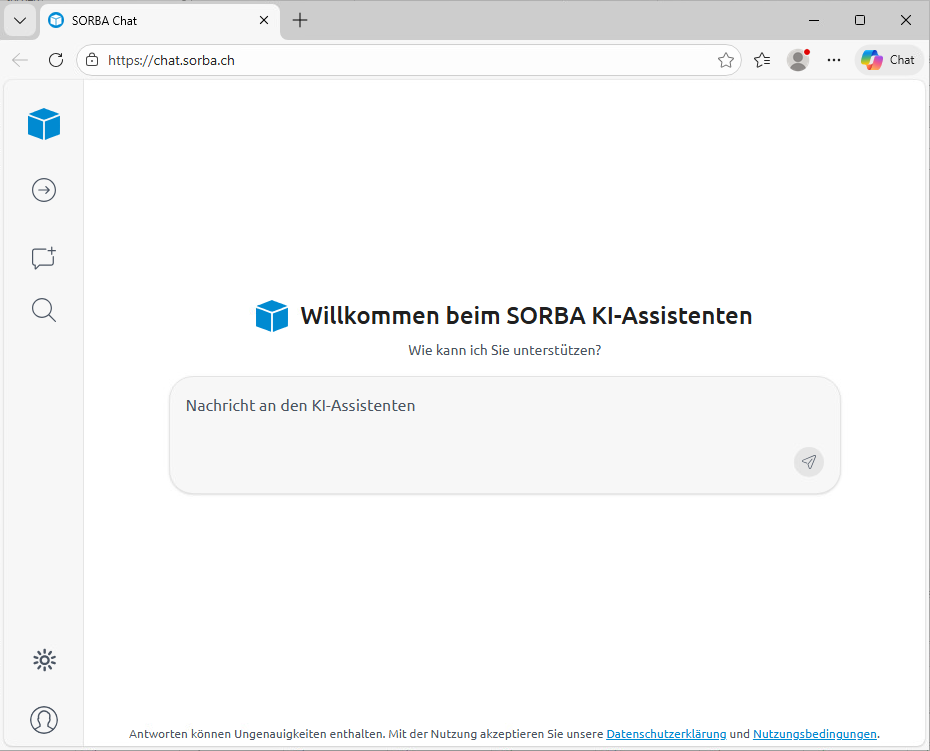 SORBA Chat (KI-Assistent) direkt aus dem mySORBA Programm öffnen ...